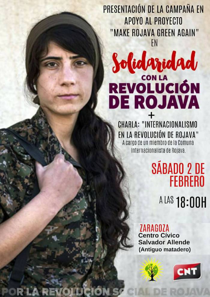 Las charlas en apoyo de Make Rojava Green Again continúan en Aragón y ...
